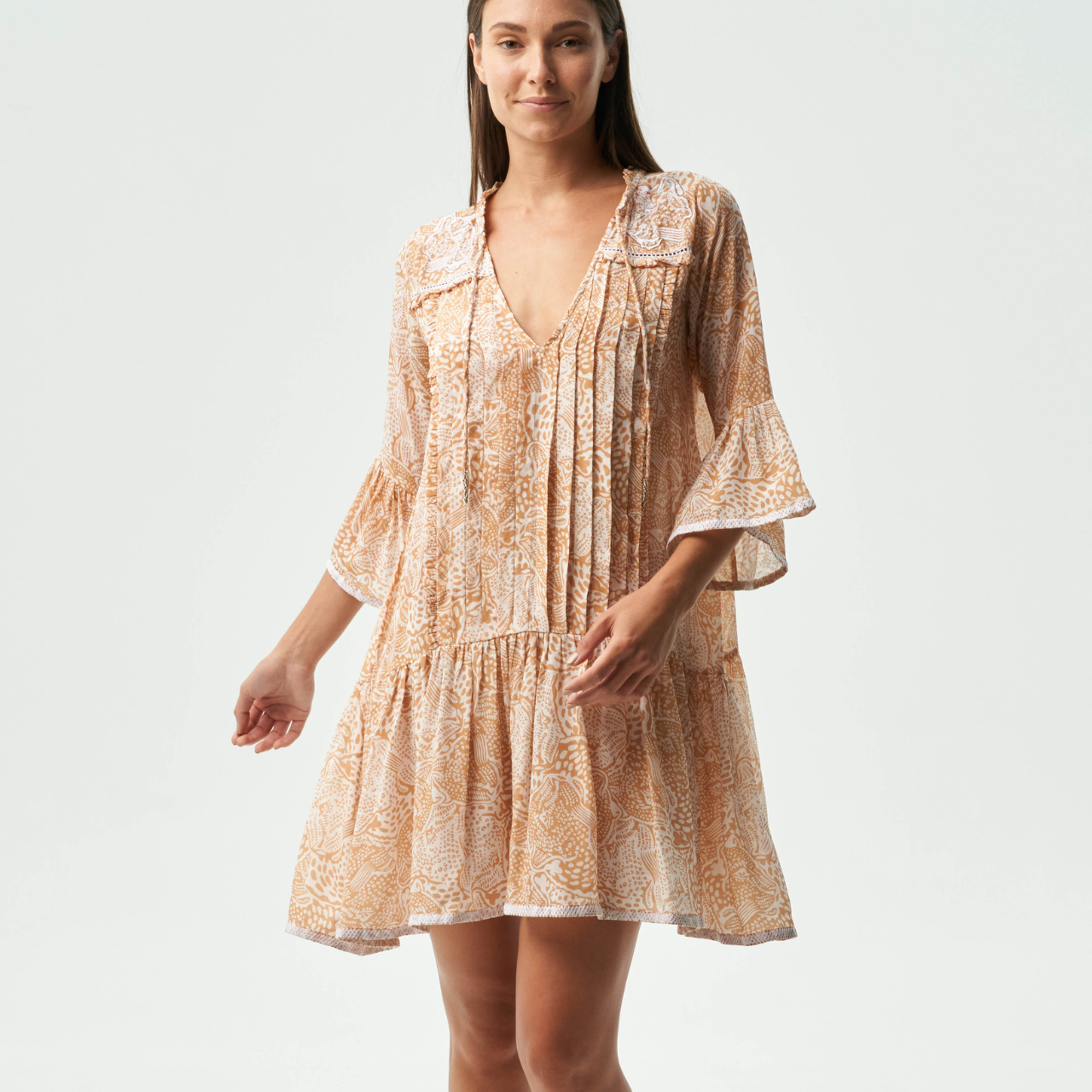Taj by Sabrina Eloise Dress in Animal Sands | Caroline Randell's SS25 Dresses