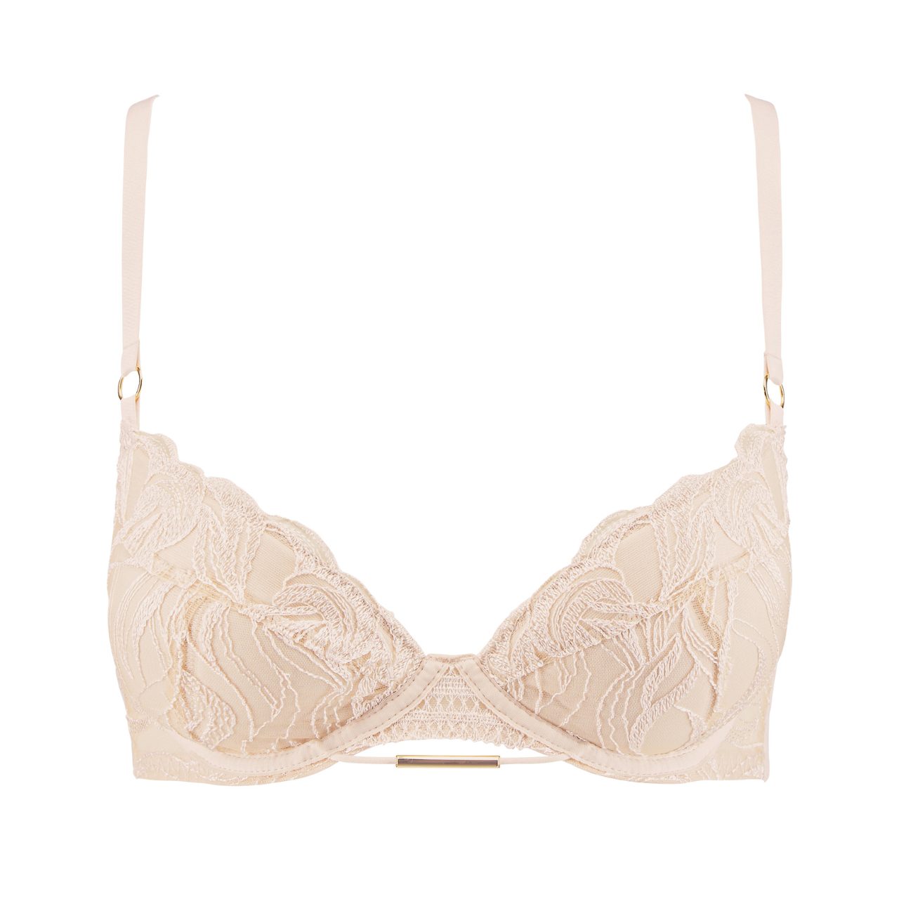 Aubade Into the Groove Padded Plunge Bra in Sandstone | Caroline ...