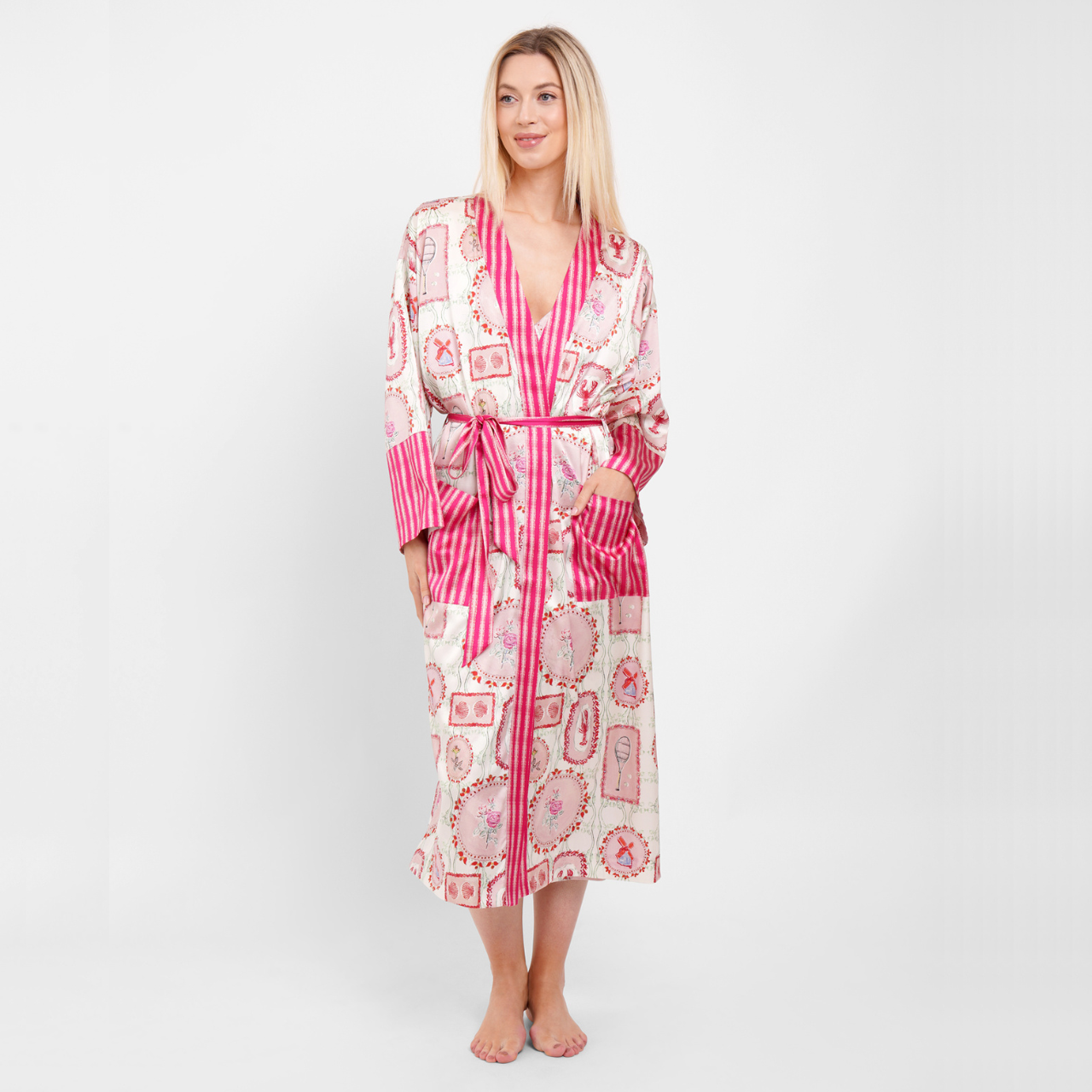 Jessica Russell Flint The Hamptons Long Robe | Caroline Randell AW25 ...