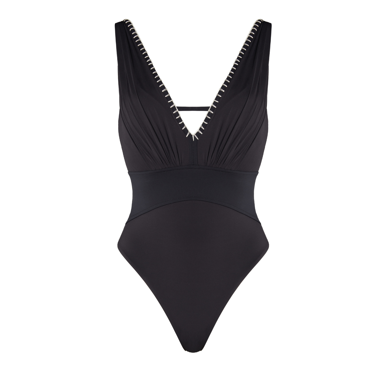 Selene Embroidered Swimsuit in Black | Caroline Randell SS26 Swimwear